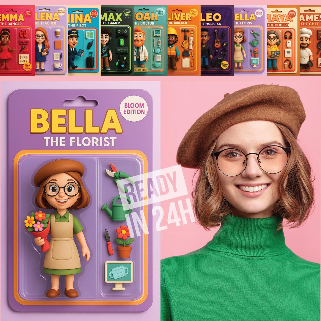 Personalized Job-themed Cartoon Portrait, Digital Action Figure Gift ...