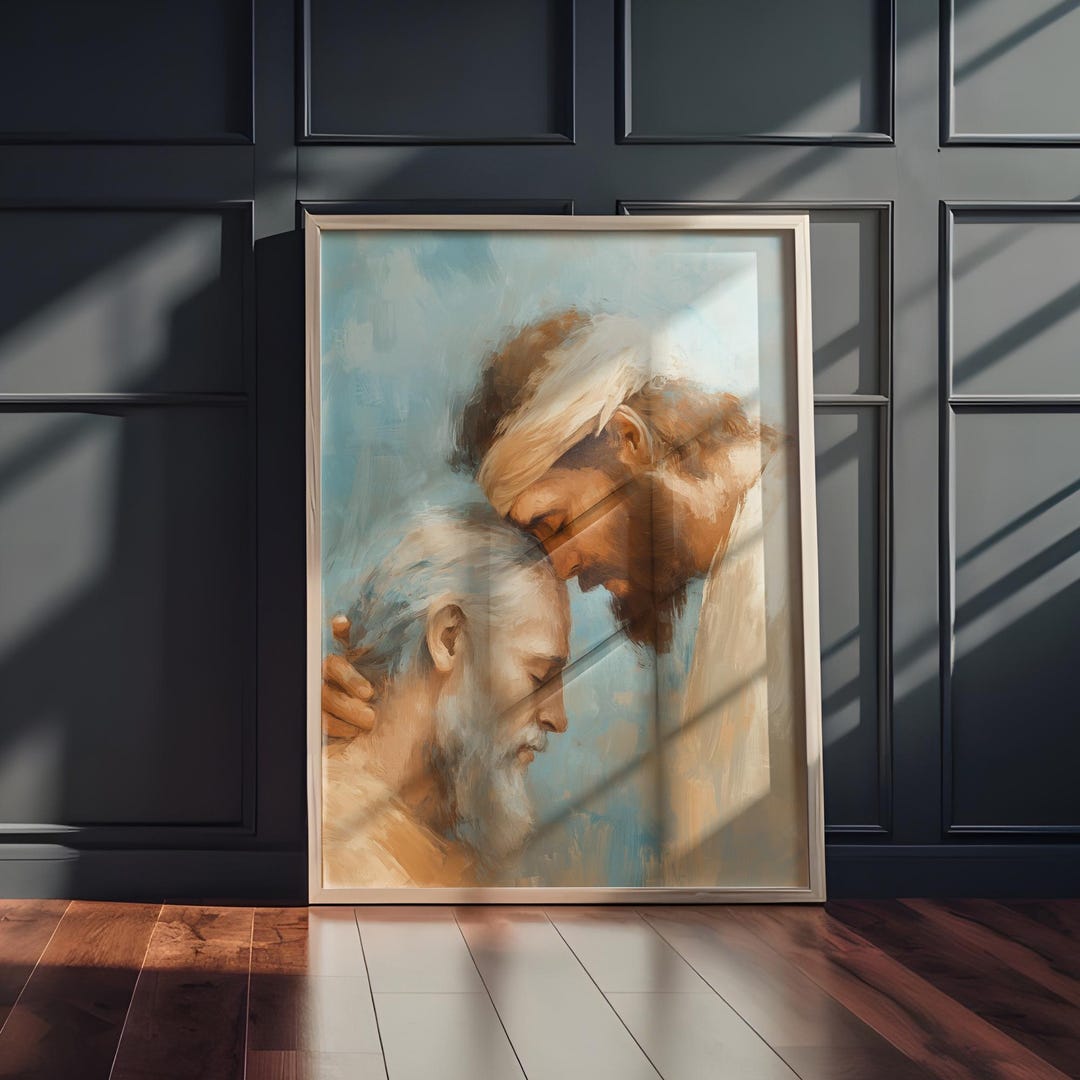 Healing Touch of Jesus, Christian Art Print, Miracles of Christ ...