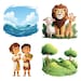 Bible Story Clipart: Creation of the World – Kids Cartoon Christian PNG ...
