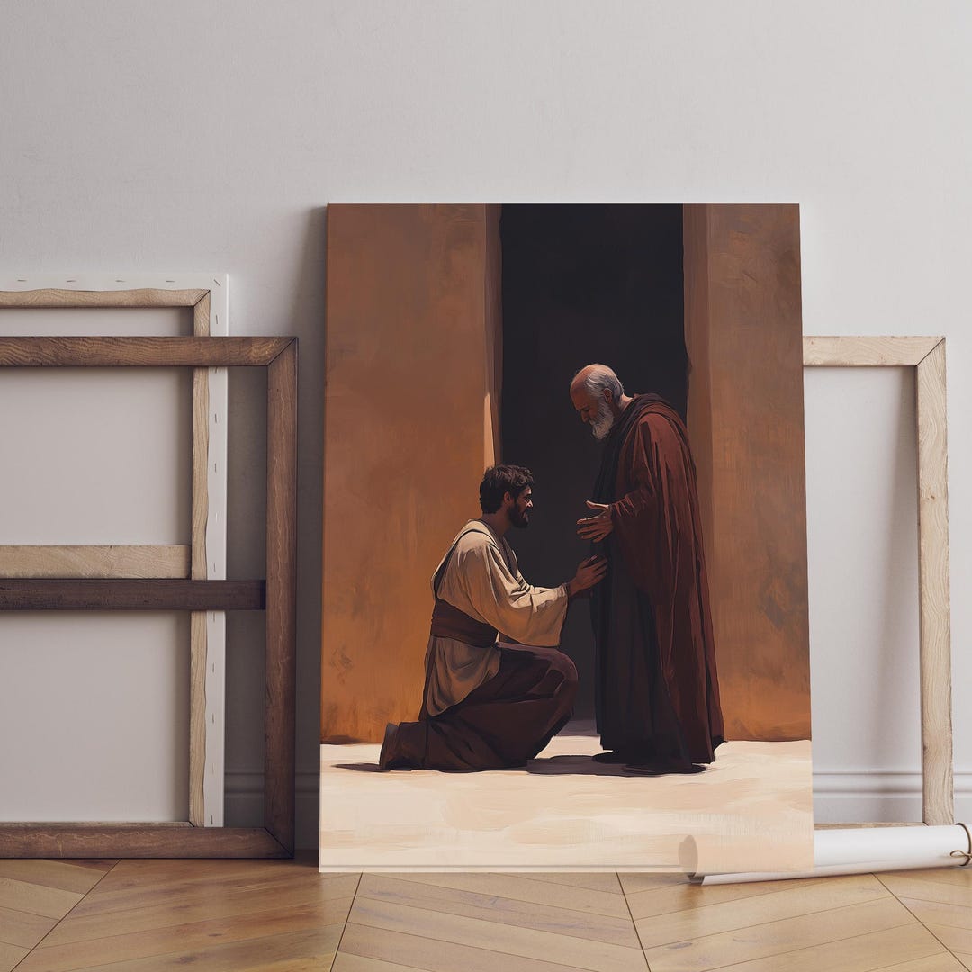 The Prodigal Son, Redemption and Grace Poster, Christian Art Print for ...