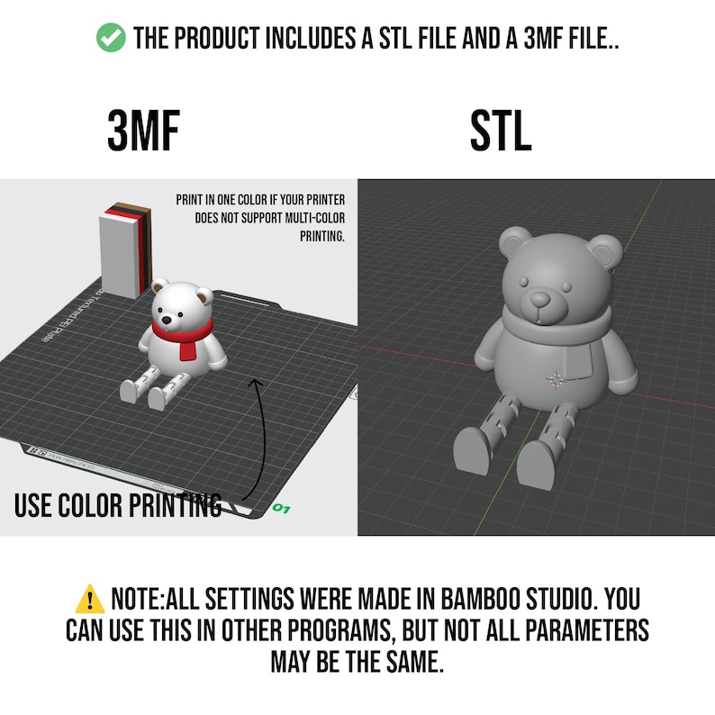Christmas Flexi Toys STL Set, 3D Printable Articulated Holiday Figures ...