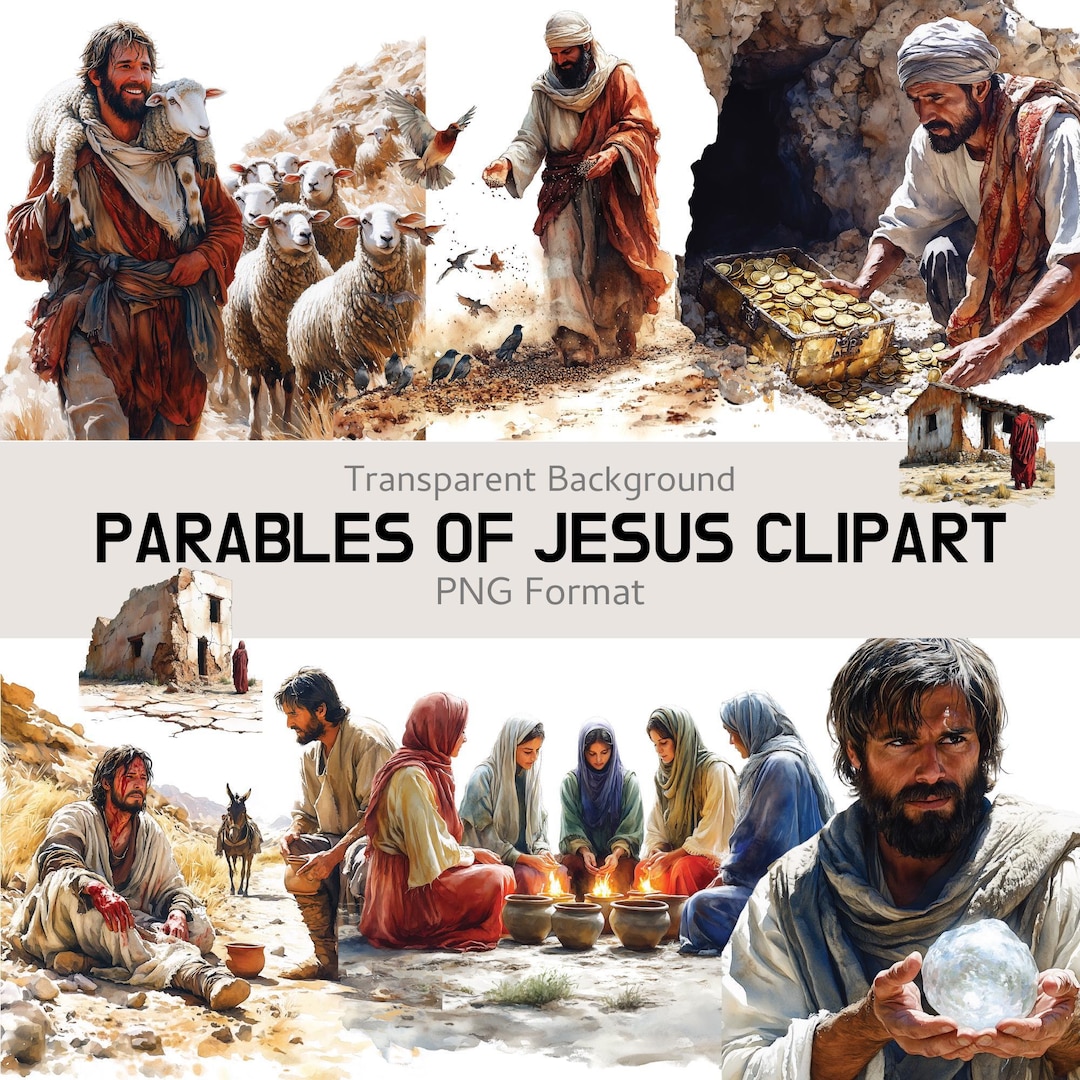 Parables of Jesus Clipart Bundle, 160+ Christian PNG Files for Sunday ...
