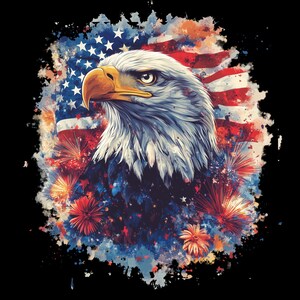 USA Independence Eagle Clipart, 4th of July Digital Art, American Eagle ...