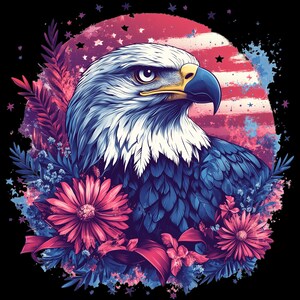 Independence Eagle Clipart PNG, USA Patriotic Eagle Digital Art, 4th of ...