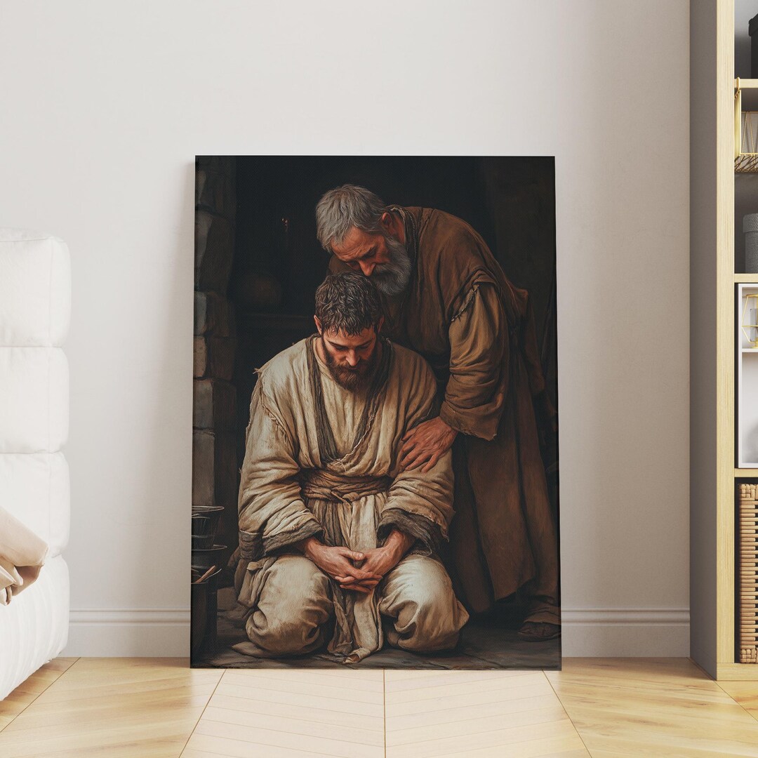 Holy Christian Art, Prodigal Son Reunion, Forgiveness Wall Poster ...