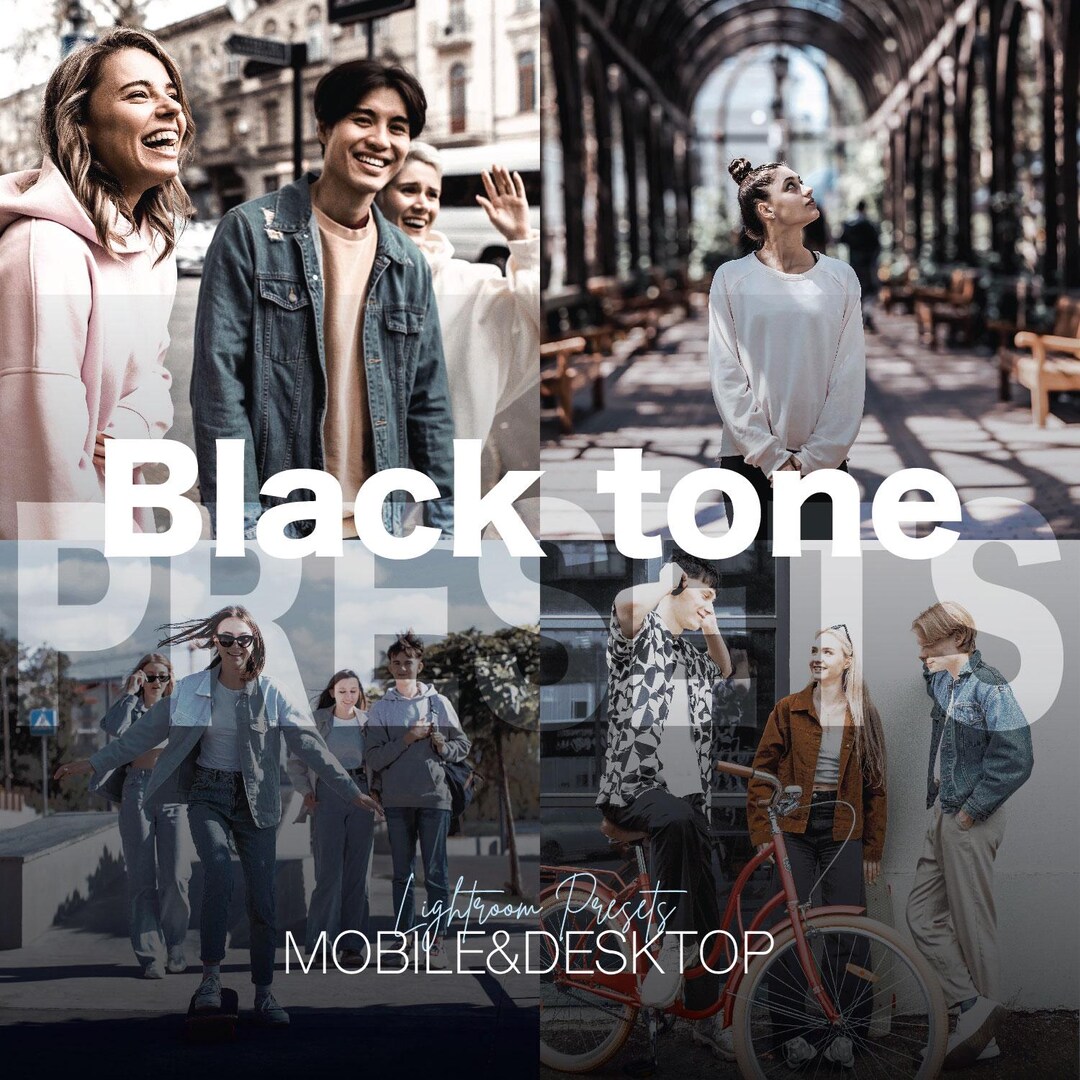 10 Black Tone Lightroom Presets, Bold Dark Filters for Moody ...