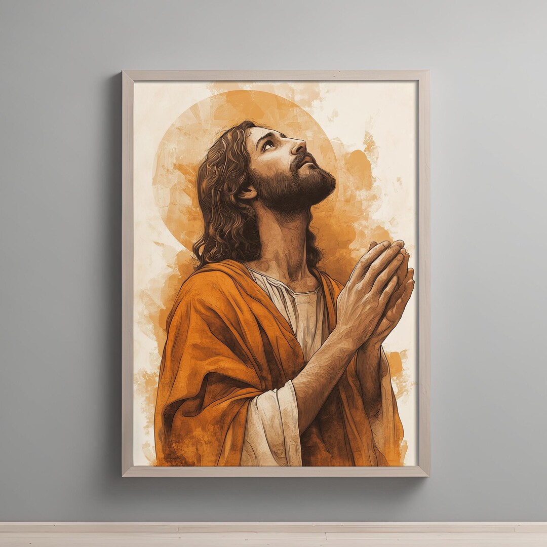 Jesus Christ Icon, Devotional Portrait, Christian Print, Bible-inspired ...