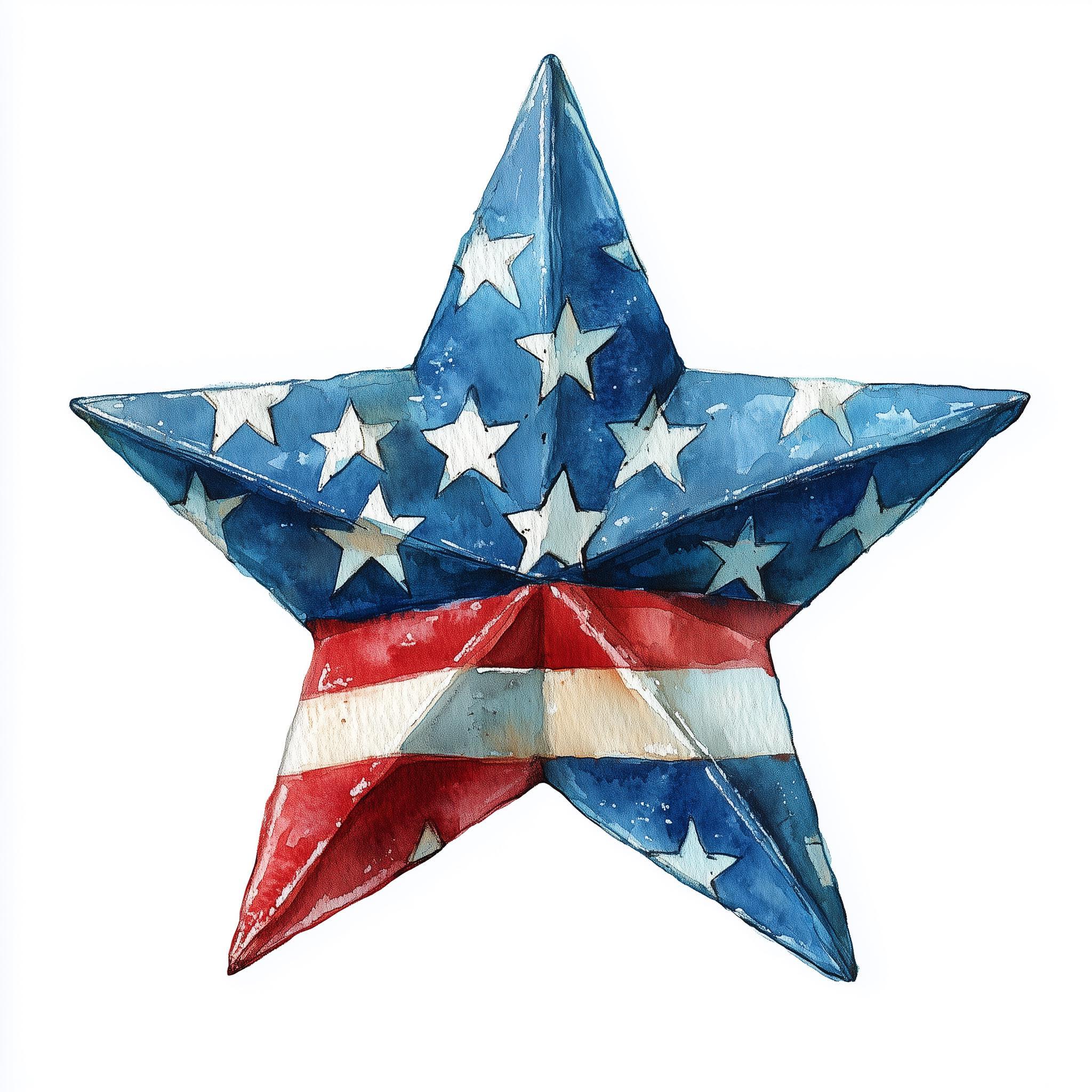 Retro Patriotic Stars Clipart Pack, 4th of July Sublimation PNG, USA ...