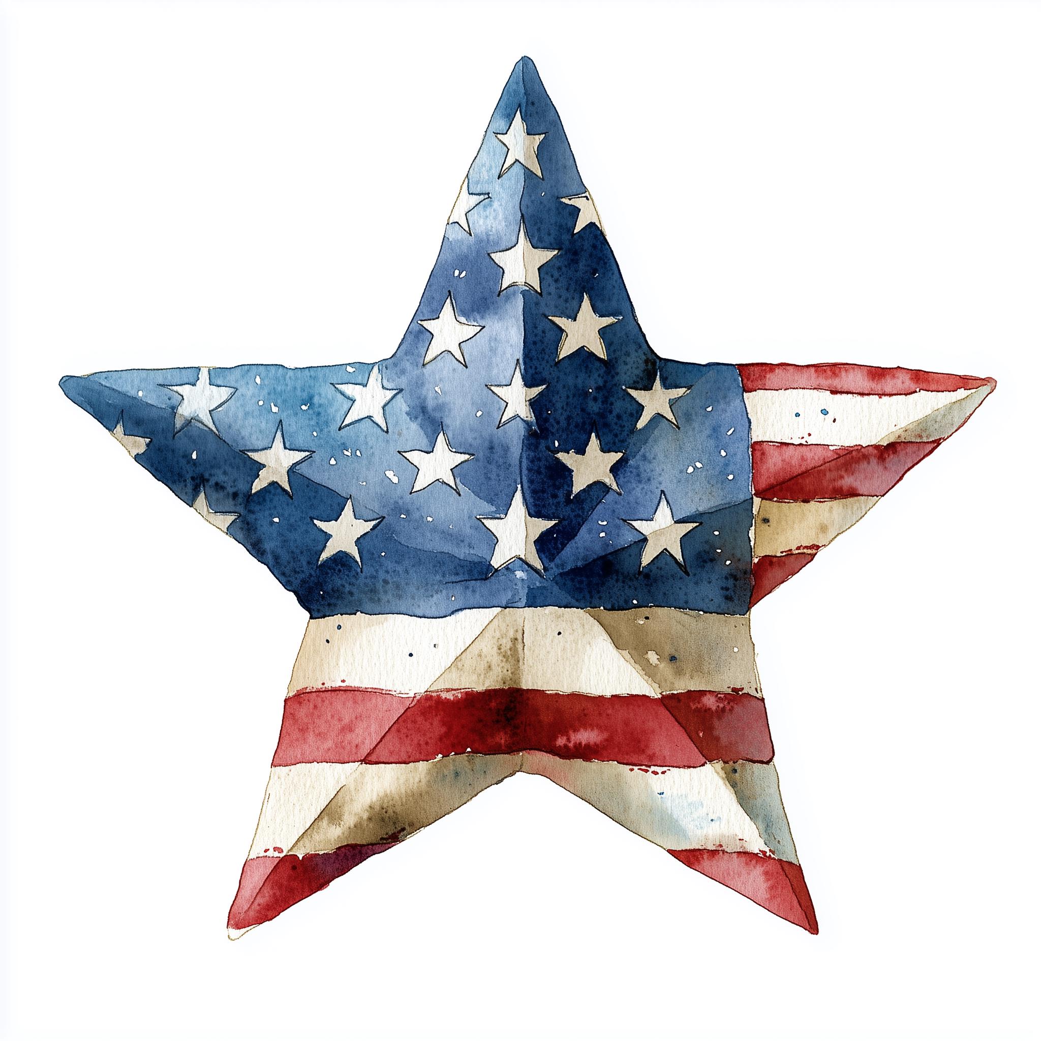 Retro Patriotic Stars Clipart Pack, 4th of July Sublimation PNG, USA ...