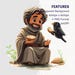 Elijah Bible Story Cartoon Clipart, Cute Christian PNG Set for Kids ...