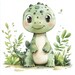 20 PNG Cute Dinosaur Clipart, Kids Dino Illustrations, Prehistoric ...
