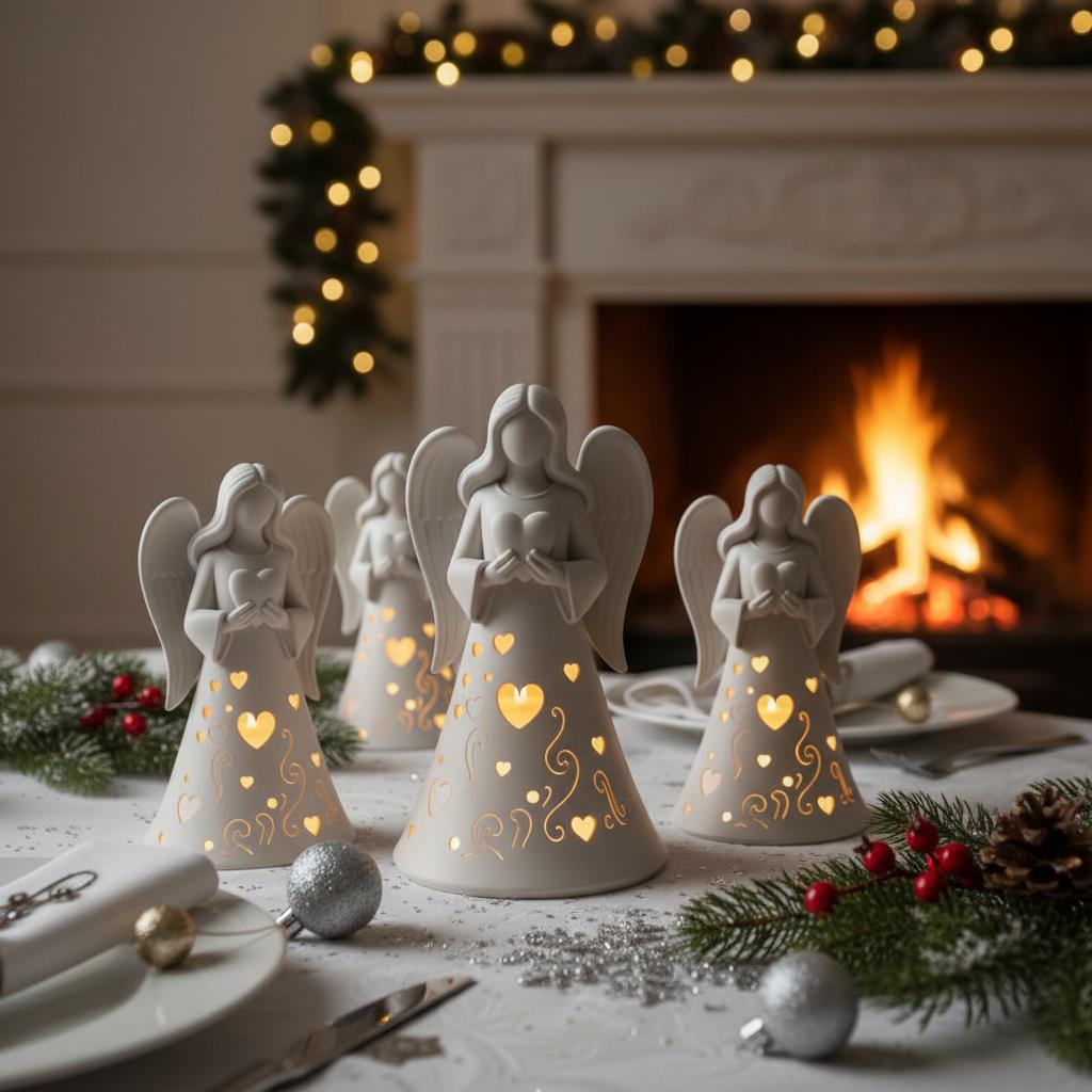 Angel Girl With Heart Tealight Holder STL 3MF, 3D Printable Candle ...