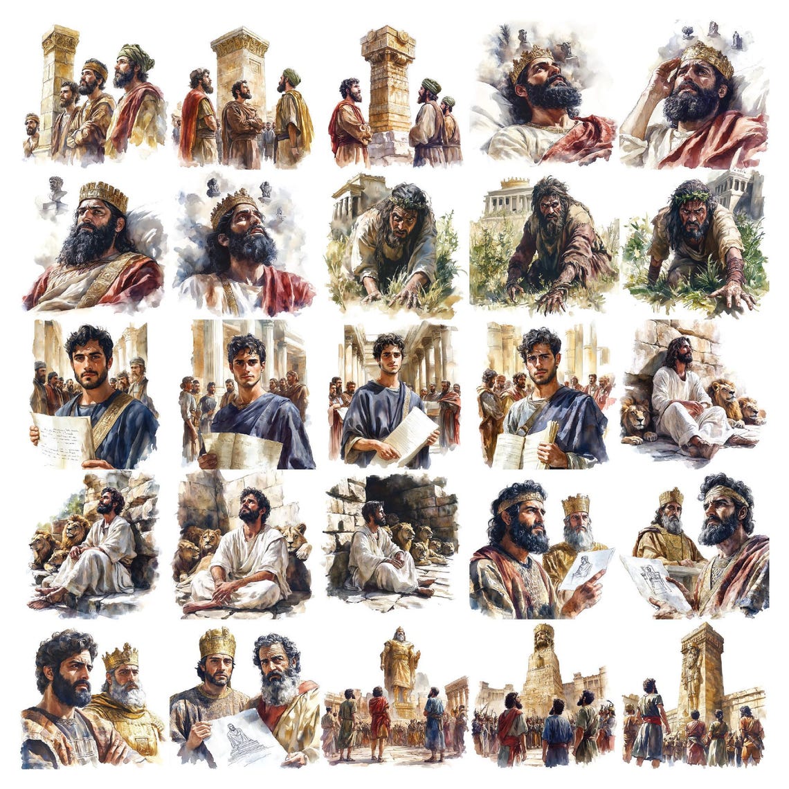 73PNG Daniel Bible Story Clipart, Old Testament Digital Christian Art ...