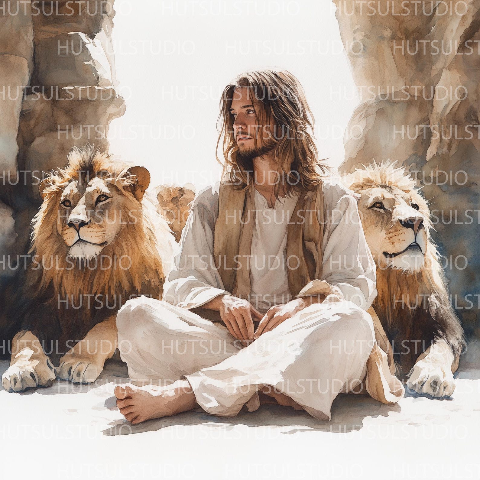 Bible Characters Clipart Bundle, 50 PNG Christian Illustrations, Bible ...