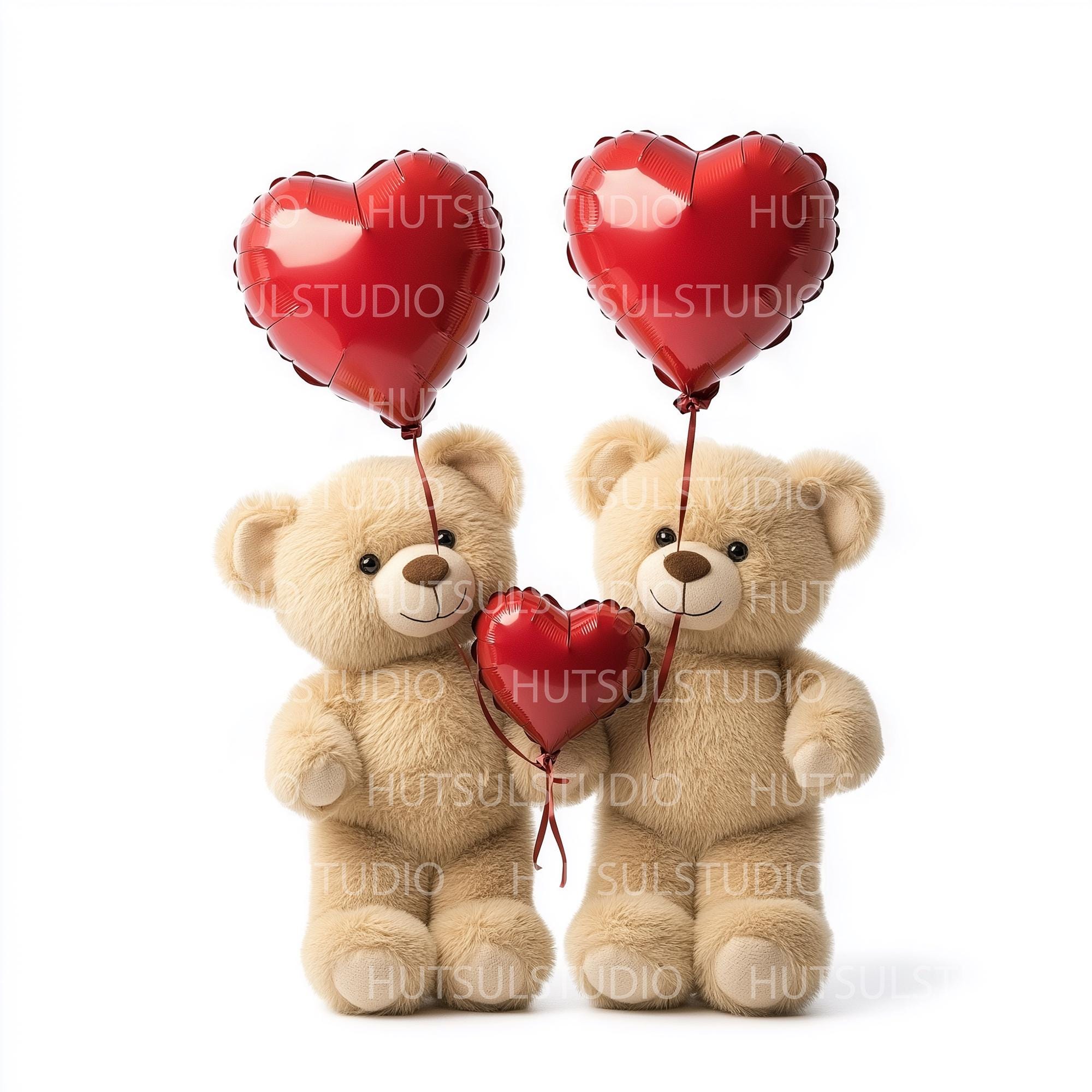 40PNG Couple Teddy Bear Clipart, Cute Bears With Balloons, Valentine's ...