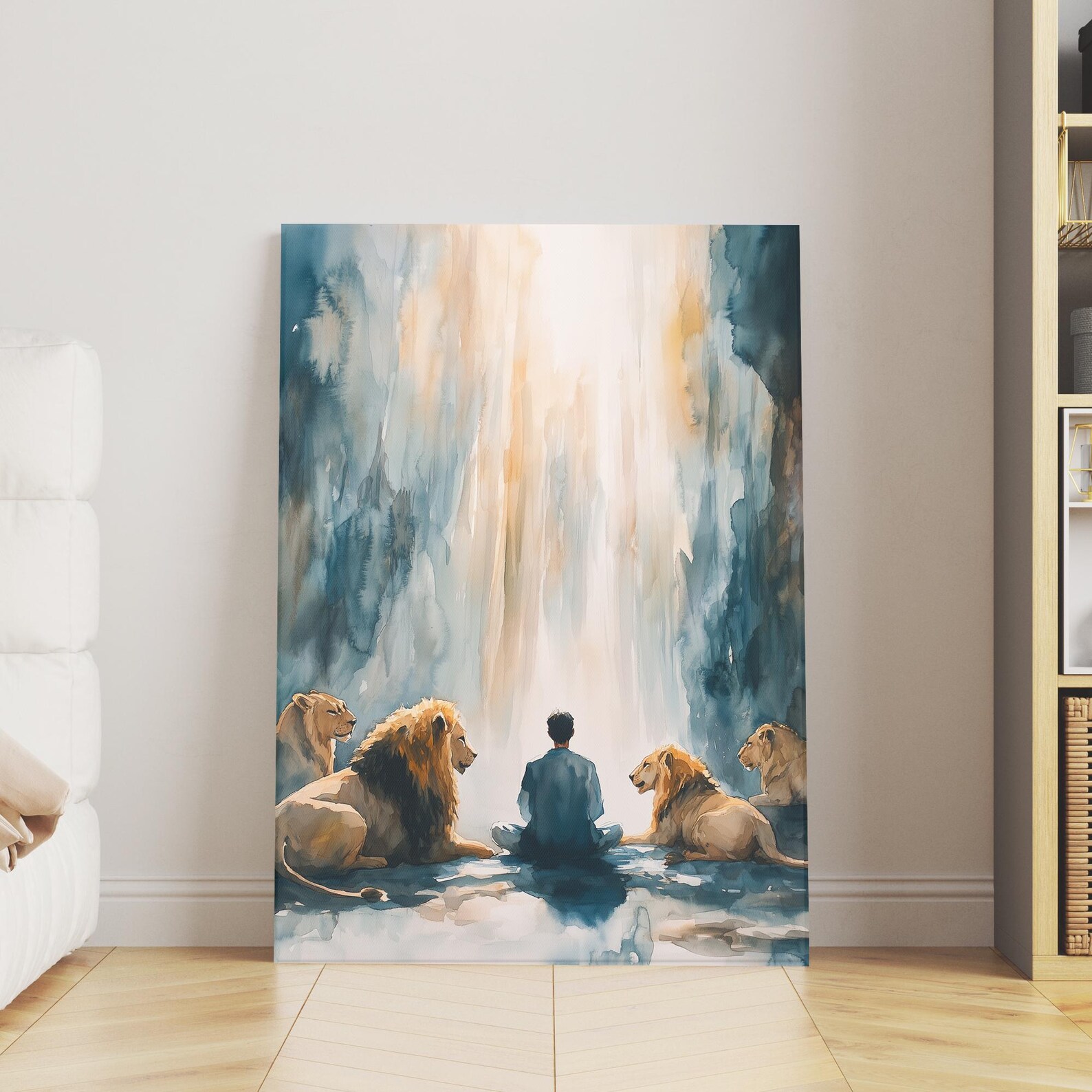 Daniel's Faith in Lion's Den, Bible Story Illustration, Christian Wall ...