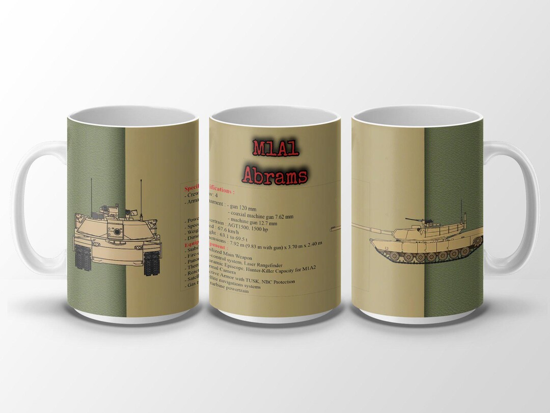 M1A1 Abrams Tank Mug: Army Vehicle Art Coffee Mug - Etsy