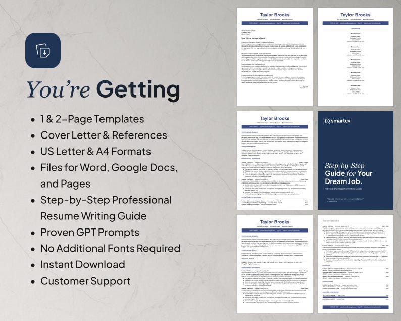 ATS Friendly Resume Template for Developer, Software Engineer, Backend ...