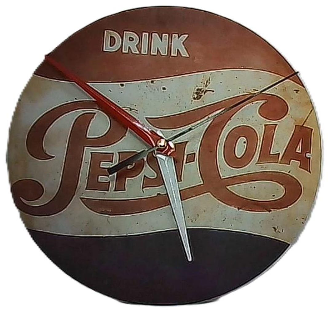 Handmade PEPSI Round Decorative Wall Hanging Metal Sign Clock, Wall Art ...