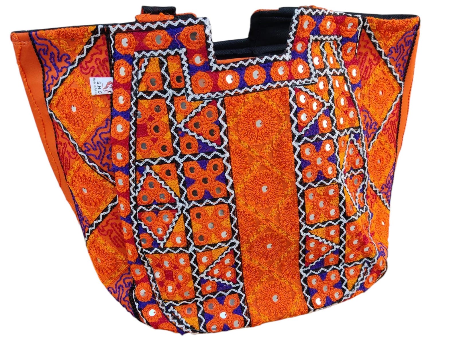 Kashmiri Embroidered Tote Bag: Chic Ethnic Purse With Zipper - Etsy