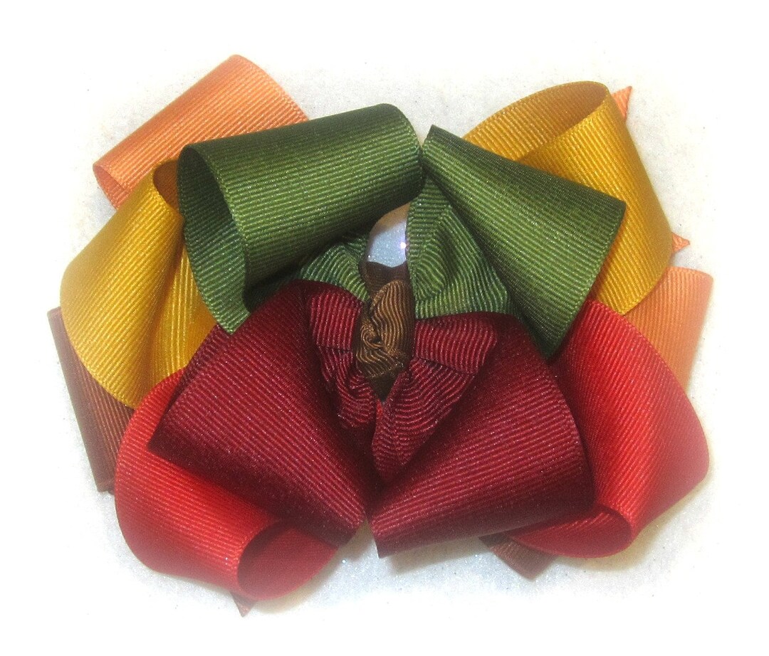Fall Hair Bow, Girls Fall Bows, Baby Headband, Back to School Bows ...