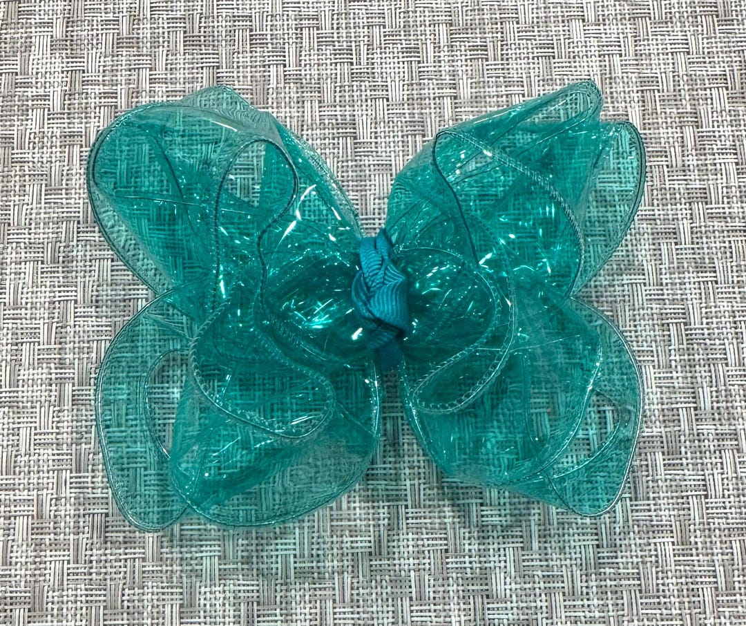 Aqua Pool Bows, Jelly Bows, Waterproof Hairbows, Water Proof Bow, Pink ...