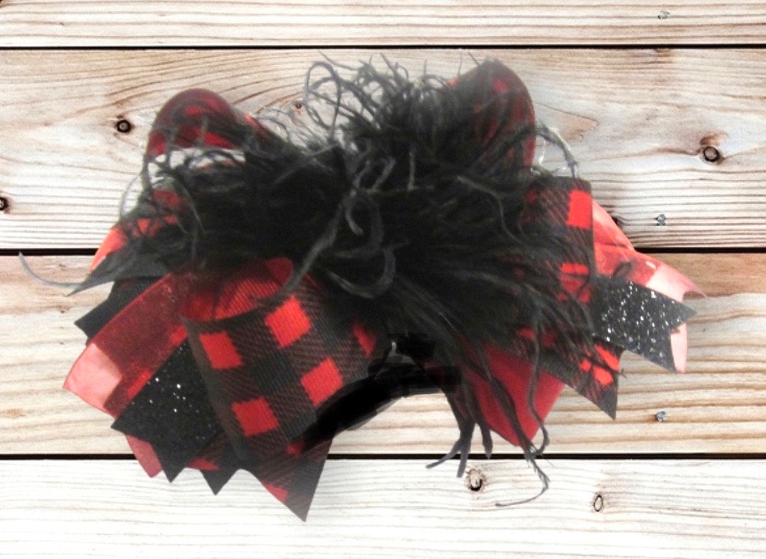 Buffalo Checks Bow, Red Checks Bow, Red and Black Checks Bow, OTT Bows ...