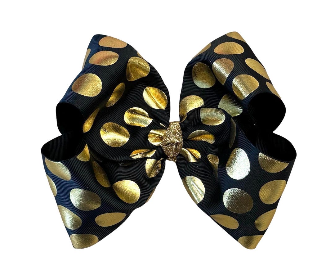 Big Gold Bow, Large Gold Hairbow, Gold Holographic Bow, Gold Hologram ...