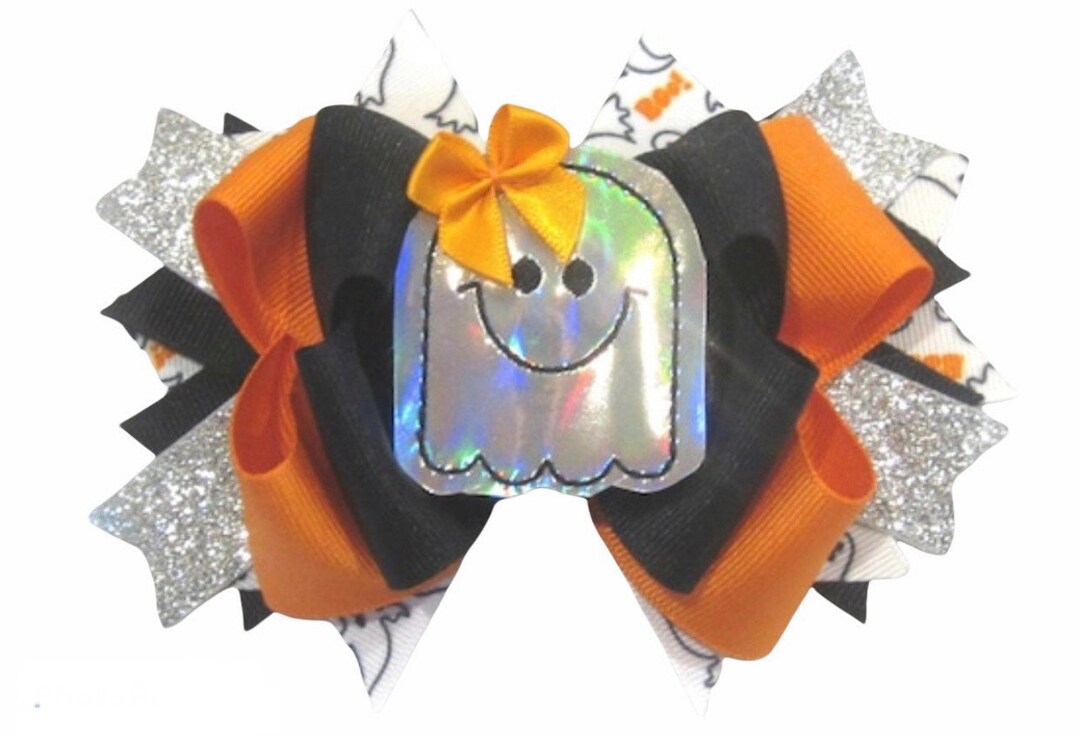 Ghost Bow, Ghost Hairbow, Ghost Headband, Hologram Hairbow, Holographic ...