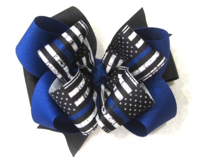Police Bow, Law Enforcement Bow, Thin Blue Line Wreath, Police ...