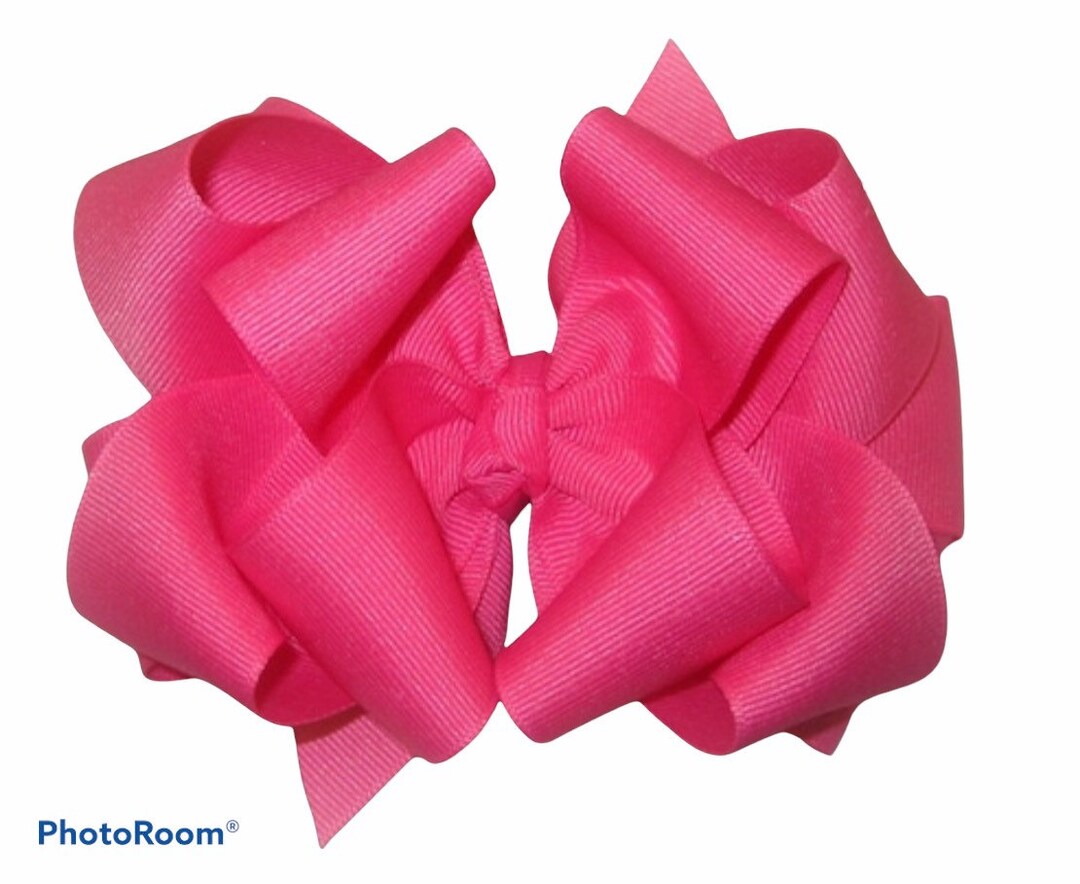 Hot Pink Hair Bow Large Bows Pink Hairbow HOT PINK - Etsy