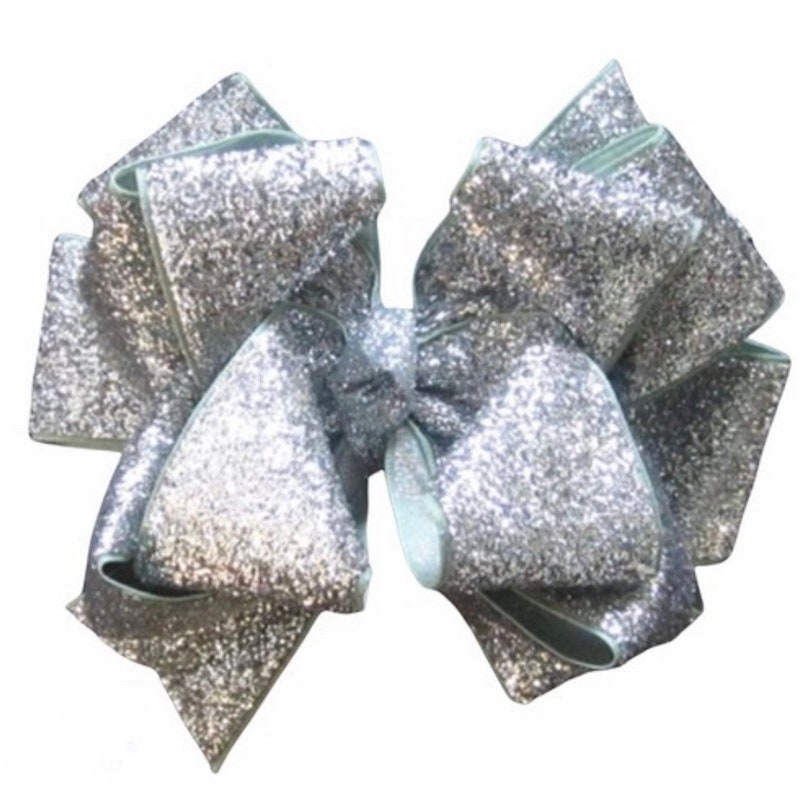 Silver Christmas Bow - Etsy