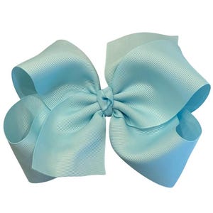 Light Blue Hair Bow, Big Toddler Bow, Bows for Girls, Clip in Hairbows ...