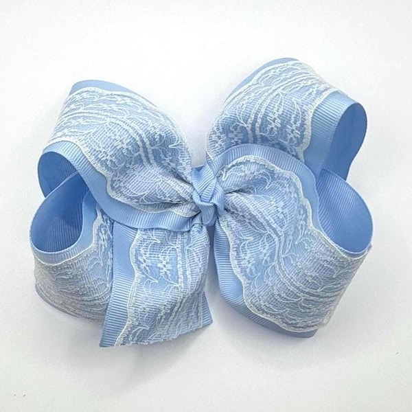 Large Dusty Blue Bows - Etsy