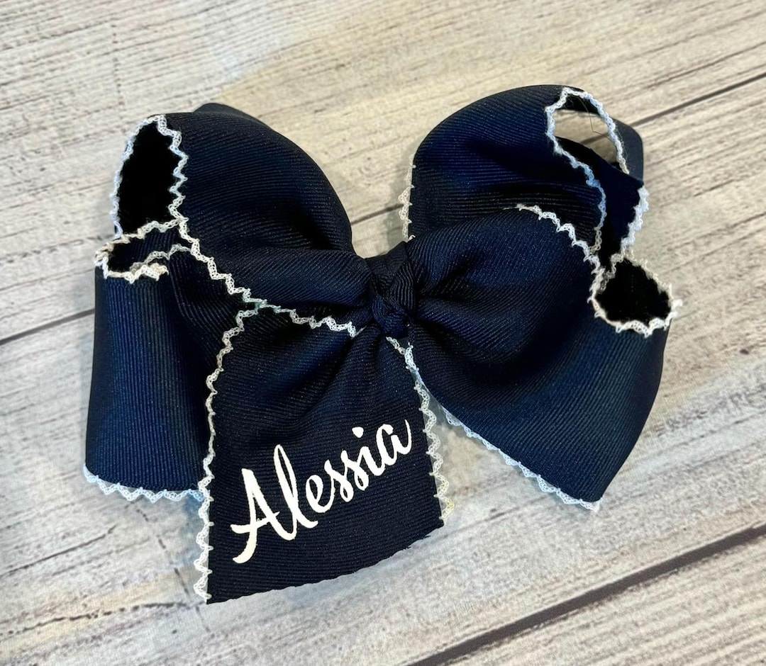 Glitter Name Hair Bow, Custom Name Bow, Large Monogrammed Name Bow ...