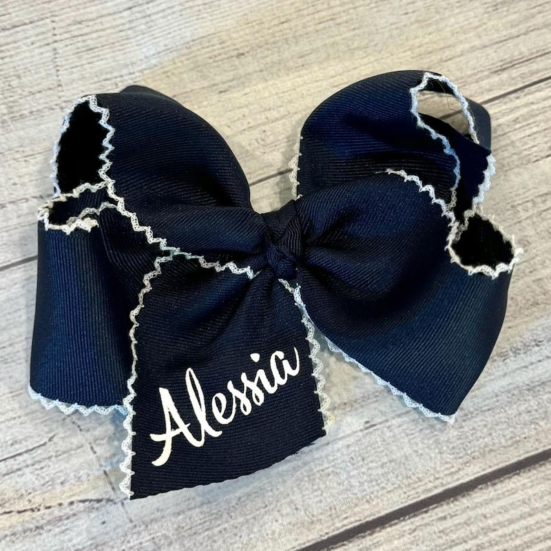 Monogrammed Hair Bow - Etsy