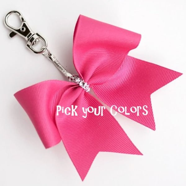 Cheer Bow Key Chain - Etsy