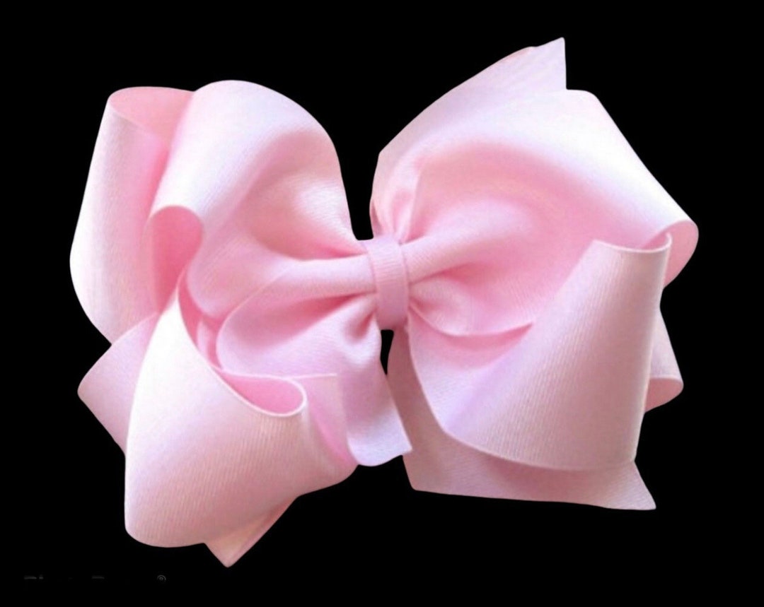 Large Double Bow, Pink Hair Bow, Girls Big Hairbows, 6 Inch Layered Bow ...