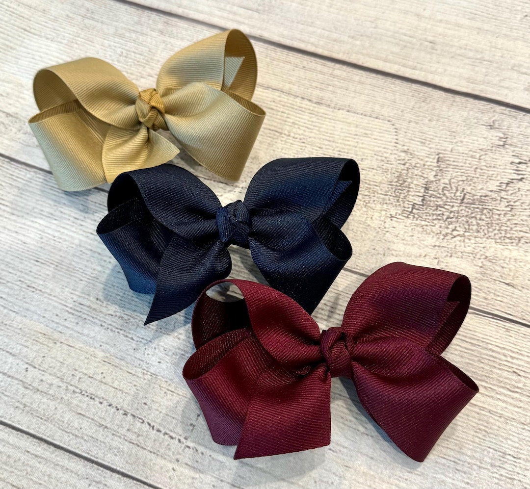 Uniform Hair Bows, Girls School Bows, Hair Bows, Bows With Clips ...