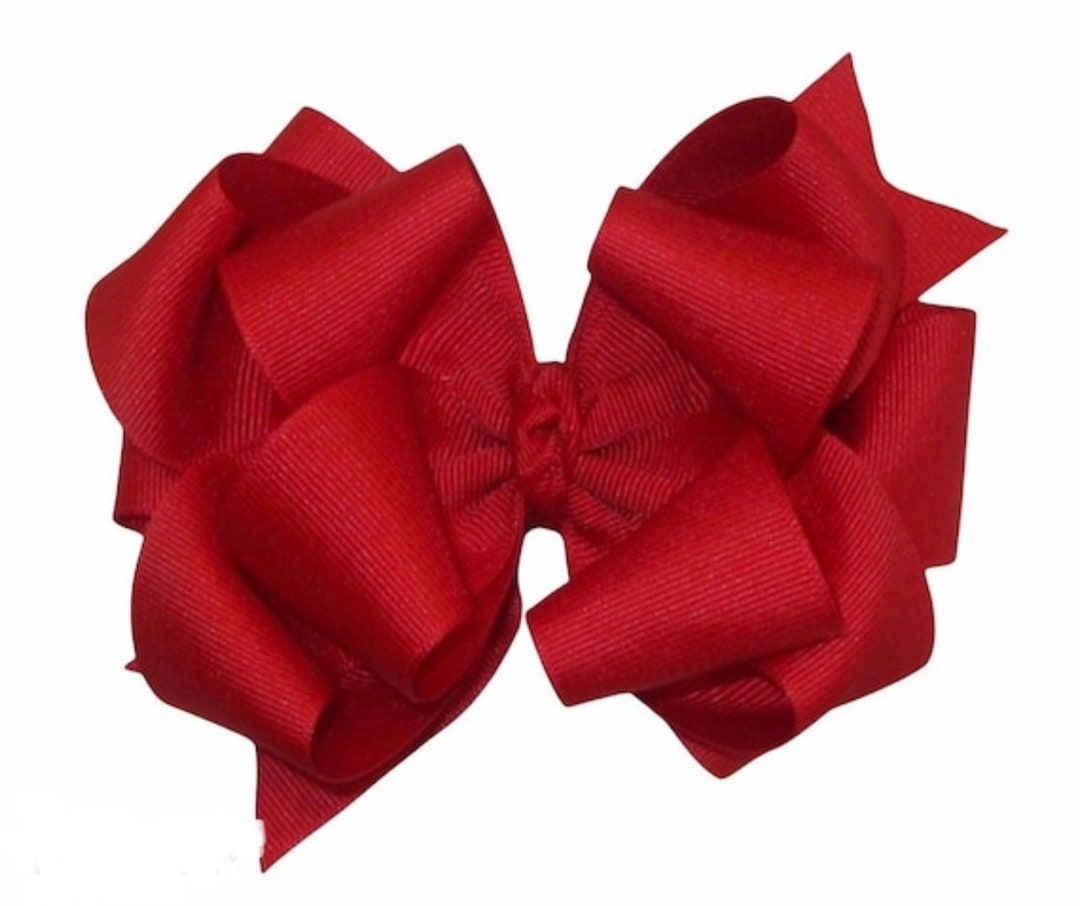 Big Red Bow, Triple Red Hair Bow, Large Stacked Bows, Bella Triple Bow ...
