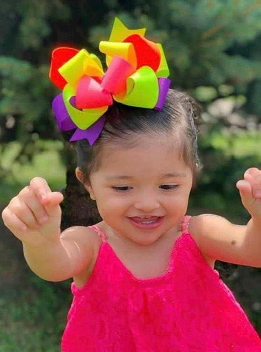 Neon Hair Bow, Girls Neon Bows, M2m Neon Bow, Neon Baby Headband ...