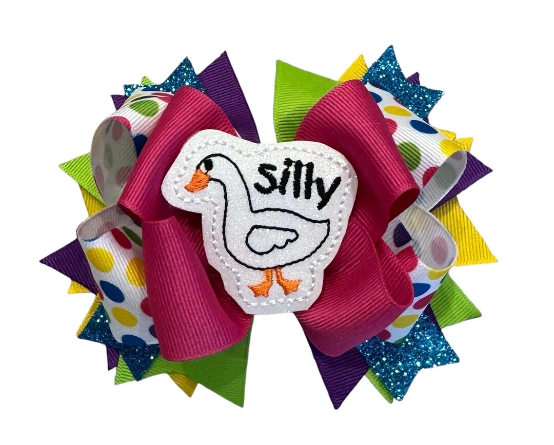 Silly Goose Hair Bow, Silly Goose on the Loose, Hair Bows, Girls ...