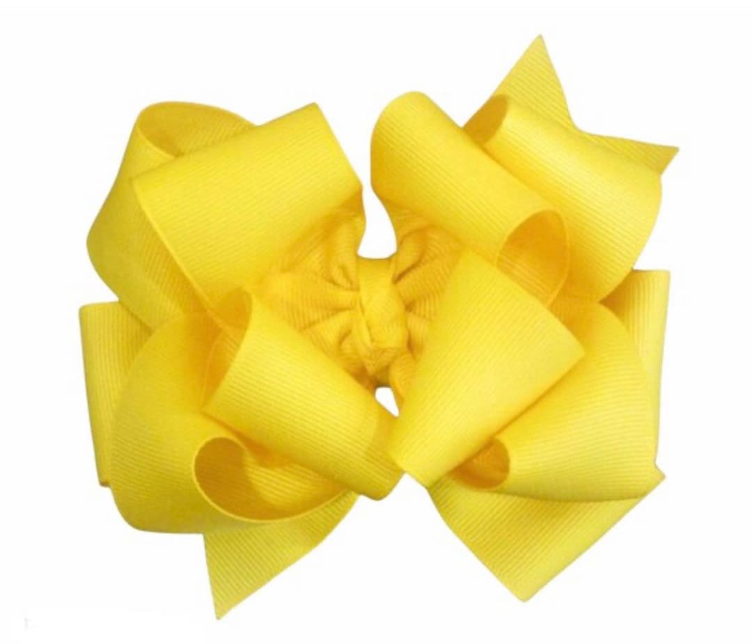 Yellow Hair Bow, Yellow Hairbows, Girls Big Bows, Baby Yellow Hairbow ...