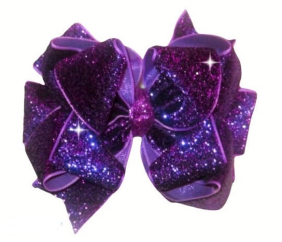 Purple Glitter Bow, Big Purple Glitter Bow, Big Violet Bow, Sparkle ...