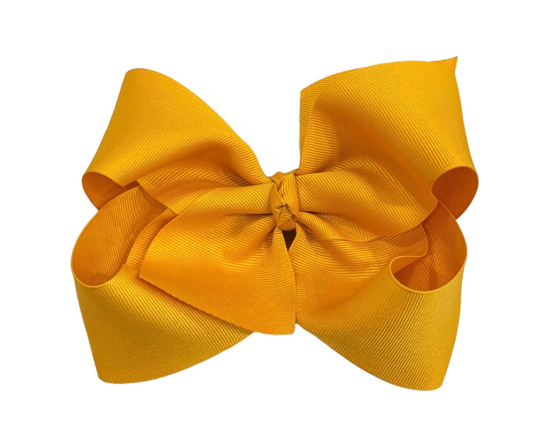 Mustard Yellow Big Bows, Yellow Hairbows, Large Oversized Hair Bow for ...
