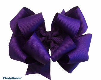 Dark Purple Bow | Etsy