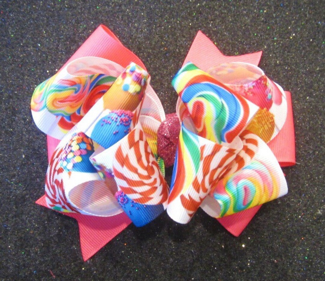 Candy Bows, Birthday Hair Bow, Toddler Bows, Sweets Candy Hairbow ...