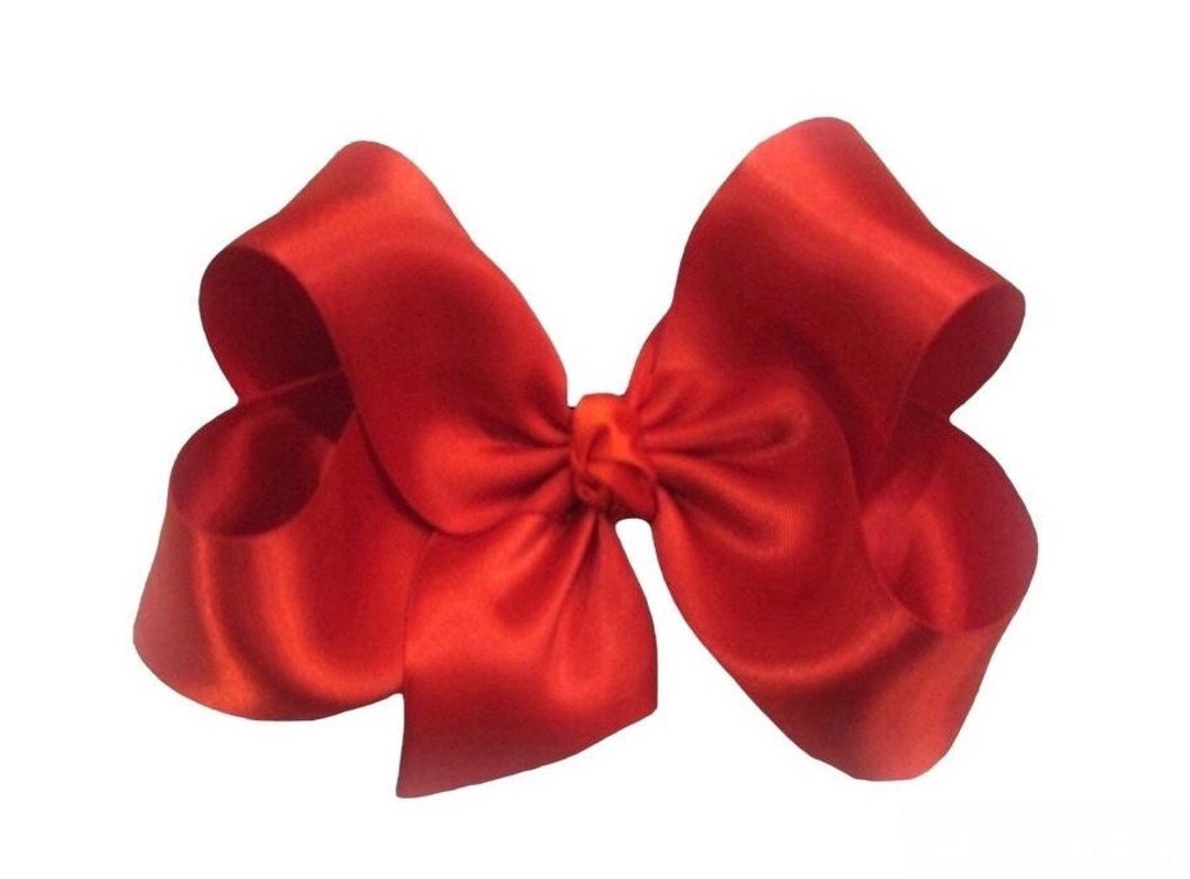 Red Satin Bow, Big Red Bow, 5 Inch Bow, Girls Boutique Bows, Basic Bow ...
