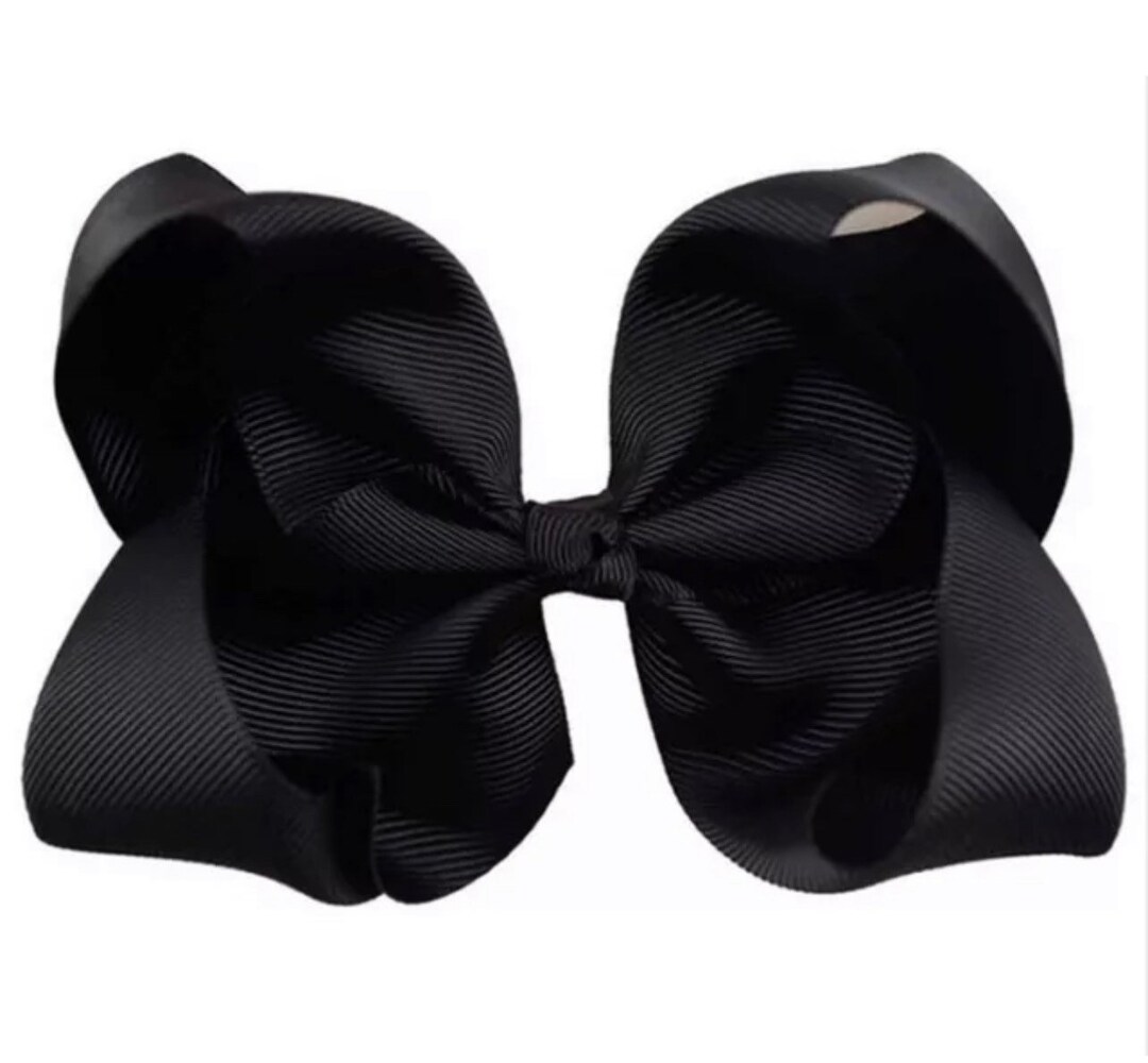 Big Black Hairbow 6 Inch Bow Black Hair Bow Large Bows - Etsy