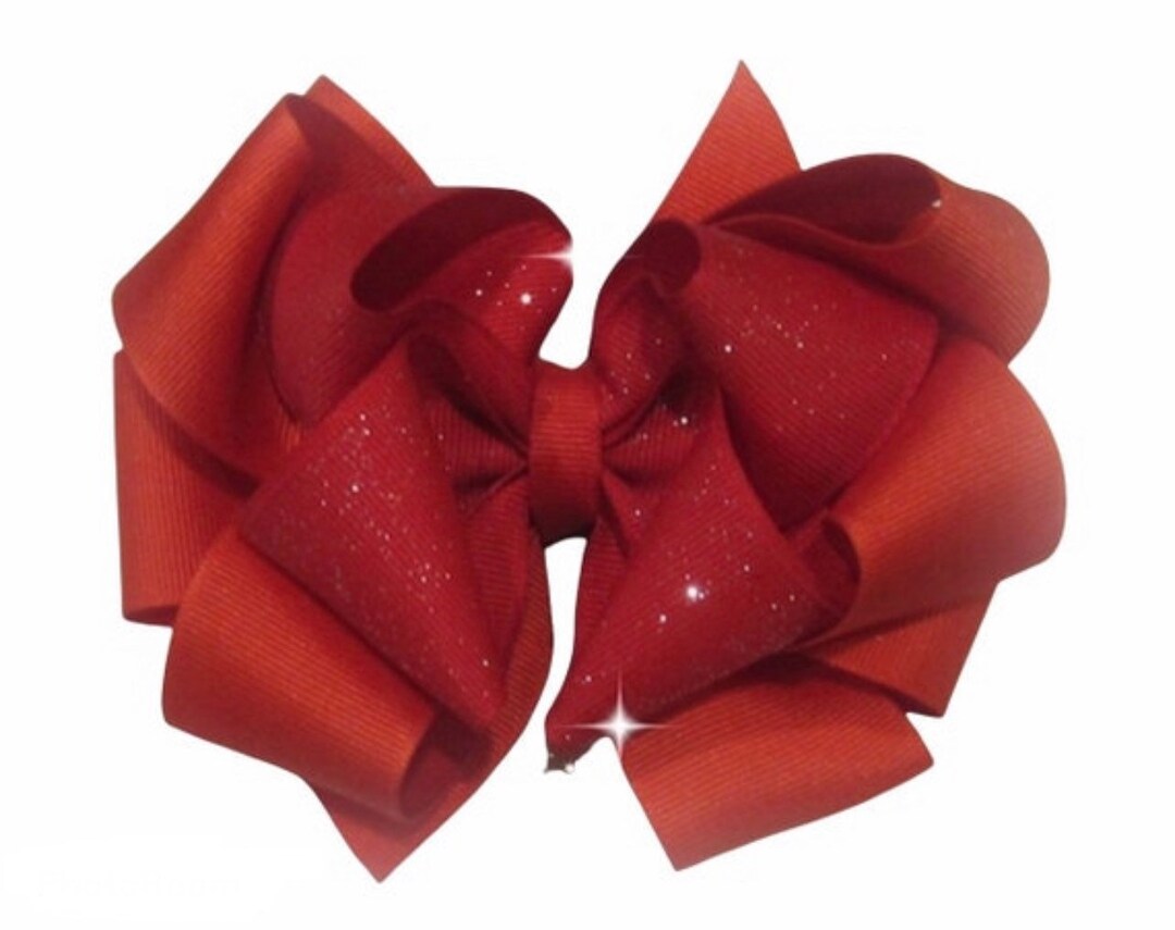 Red Glitter Bow, Big Red Bow, Red Hairbows, Glitter Bows, Red Dazzle ...